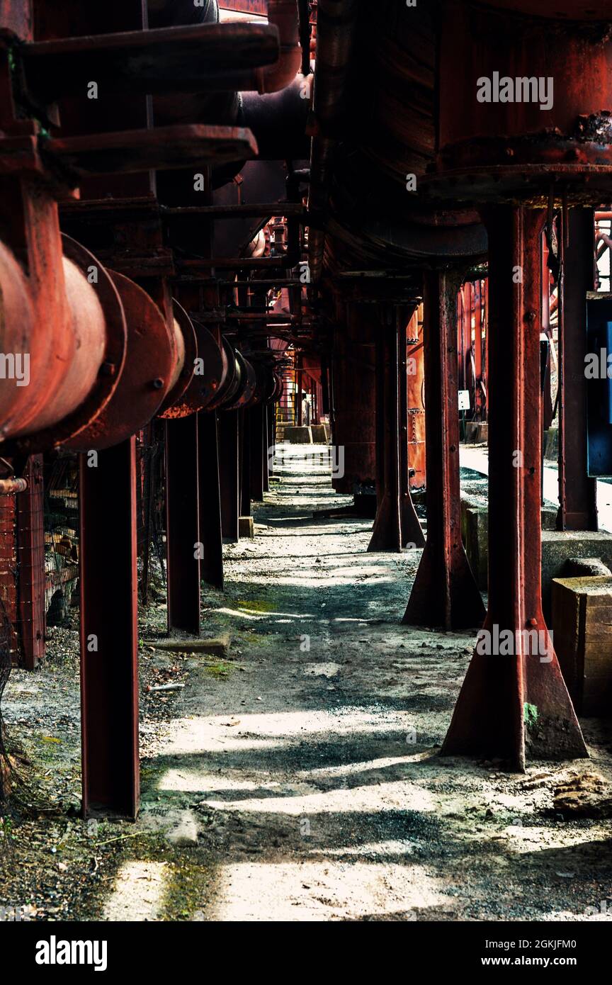 A path in an old factory Stock Photo - Alamy