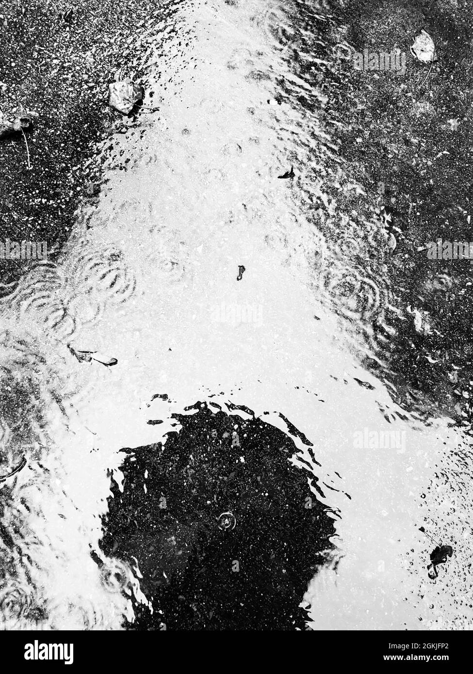 Driveway puddle Black and White Stock Photos & Images - Alamy