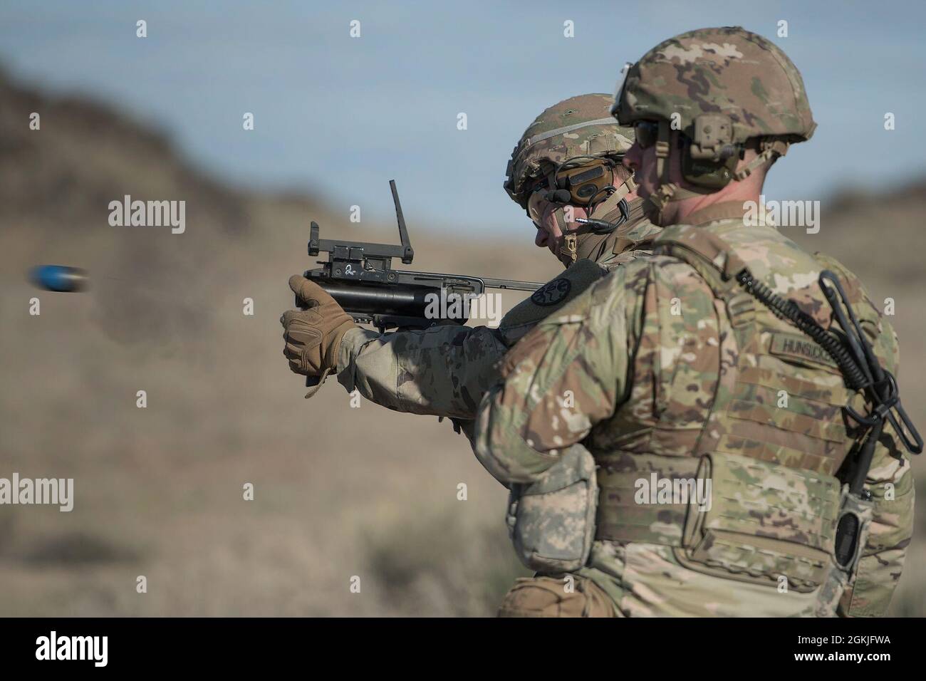 Soldiers from Charlie Company spent Sunday morning firing the M320 ...