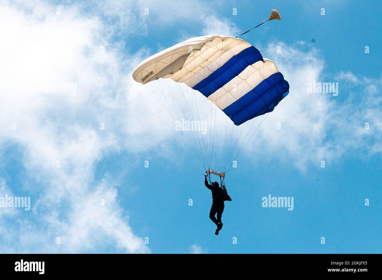 A member of the U.S. Air Force Academy parachute team, the Wings of ...