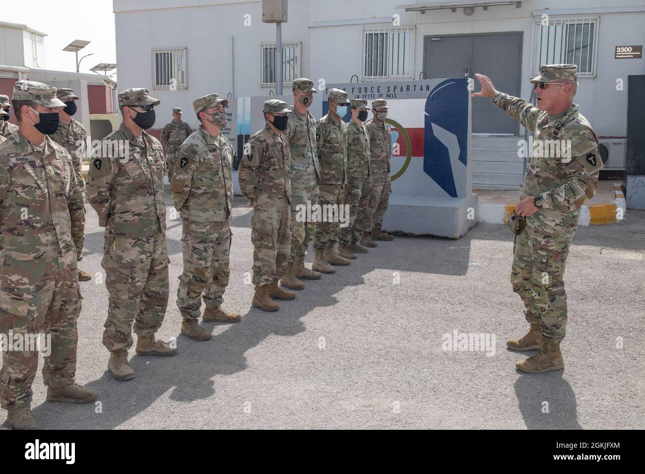 U.S. Army Soldiers from Task Force Spartan receive their right sleeve ...