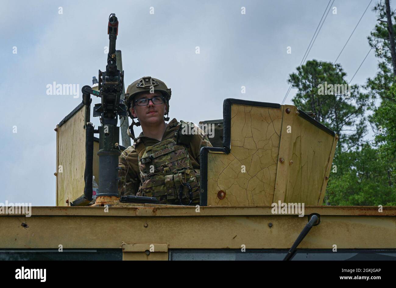 Airman First Class Gage Basford, fire team member, 822nd Base Defense ...