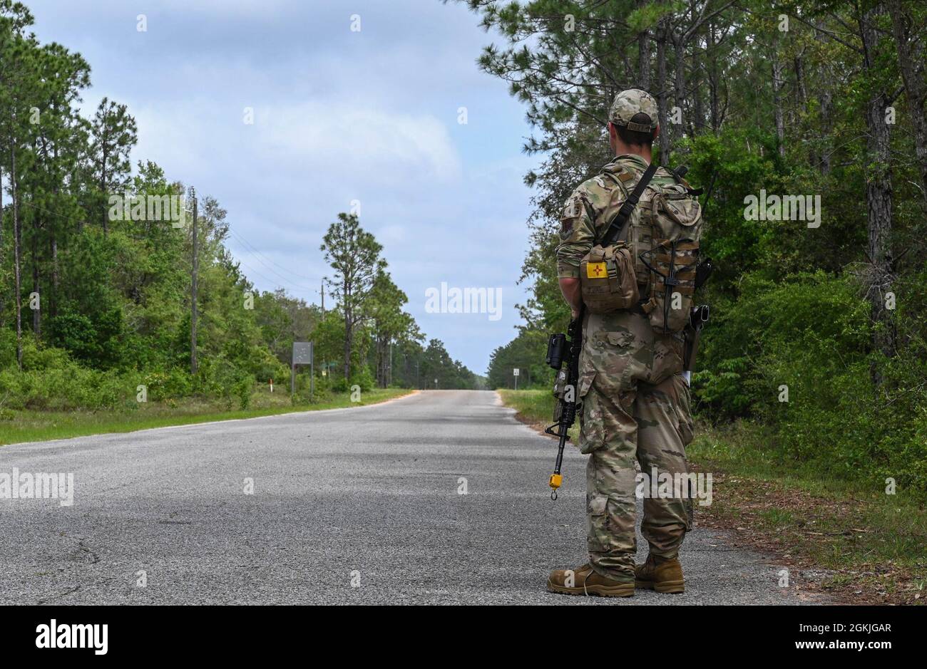 Airman First Class Noah Jansson, fire team member, 822nd Base Defense ...