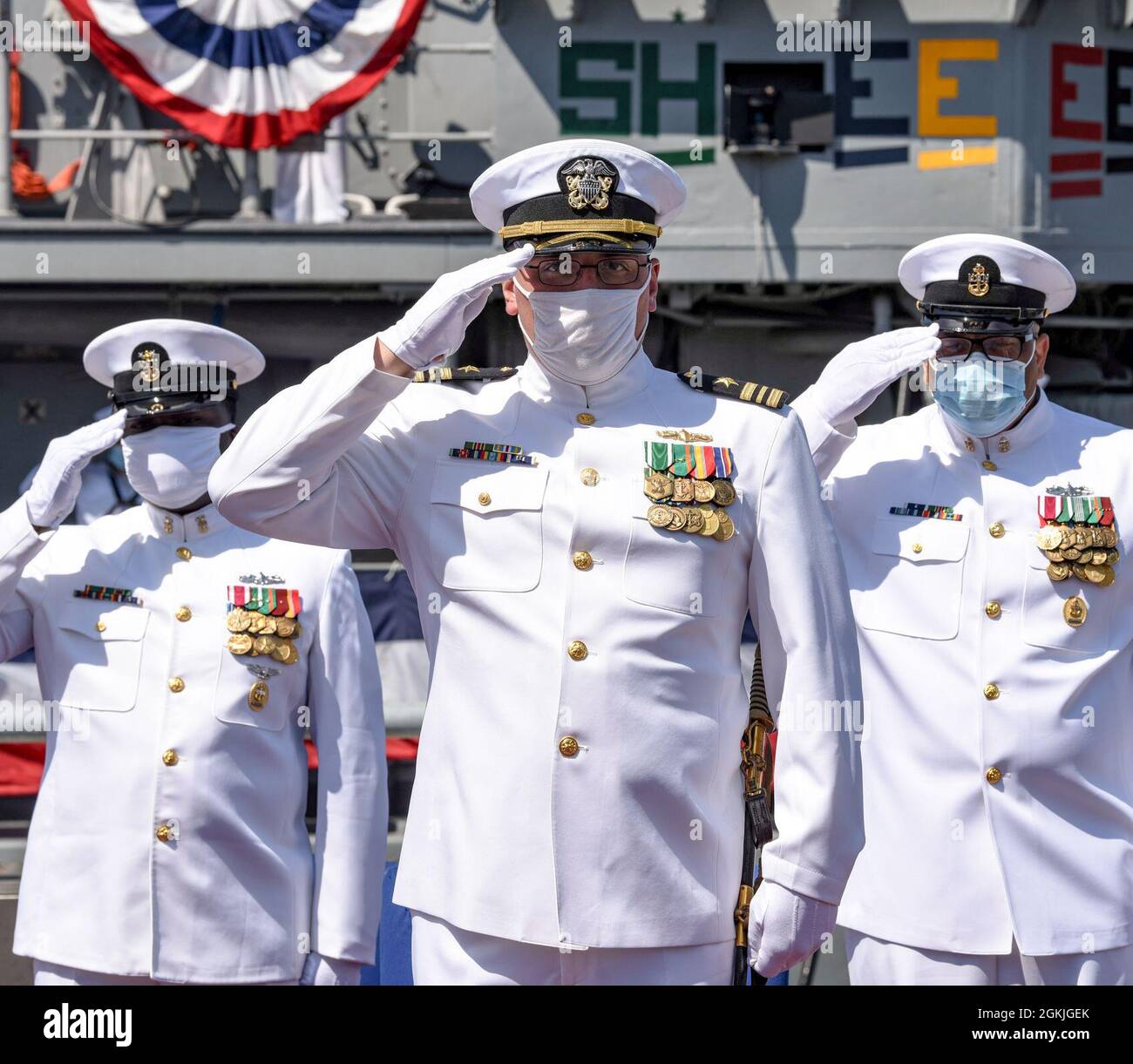 SASEBO, Japan (May 03, 2021) Command Master Chief Patrick Lampley, Lt ...