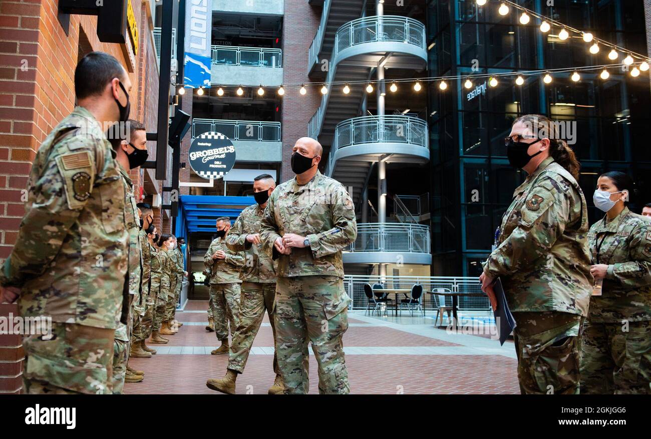 U.S. Air Force Col. Patrick Miller, center, 88th Air Base Wing (ABW ...