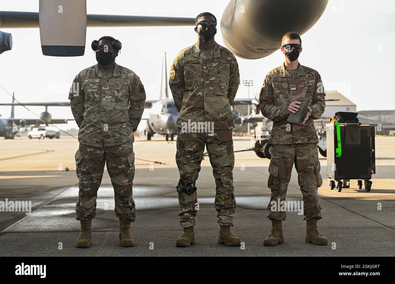 U.S. Air Force Staff Sgt. Mackie Myers, Staff Sgt. Jimmy Randle, and ...