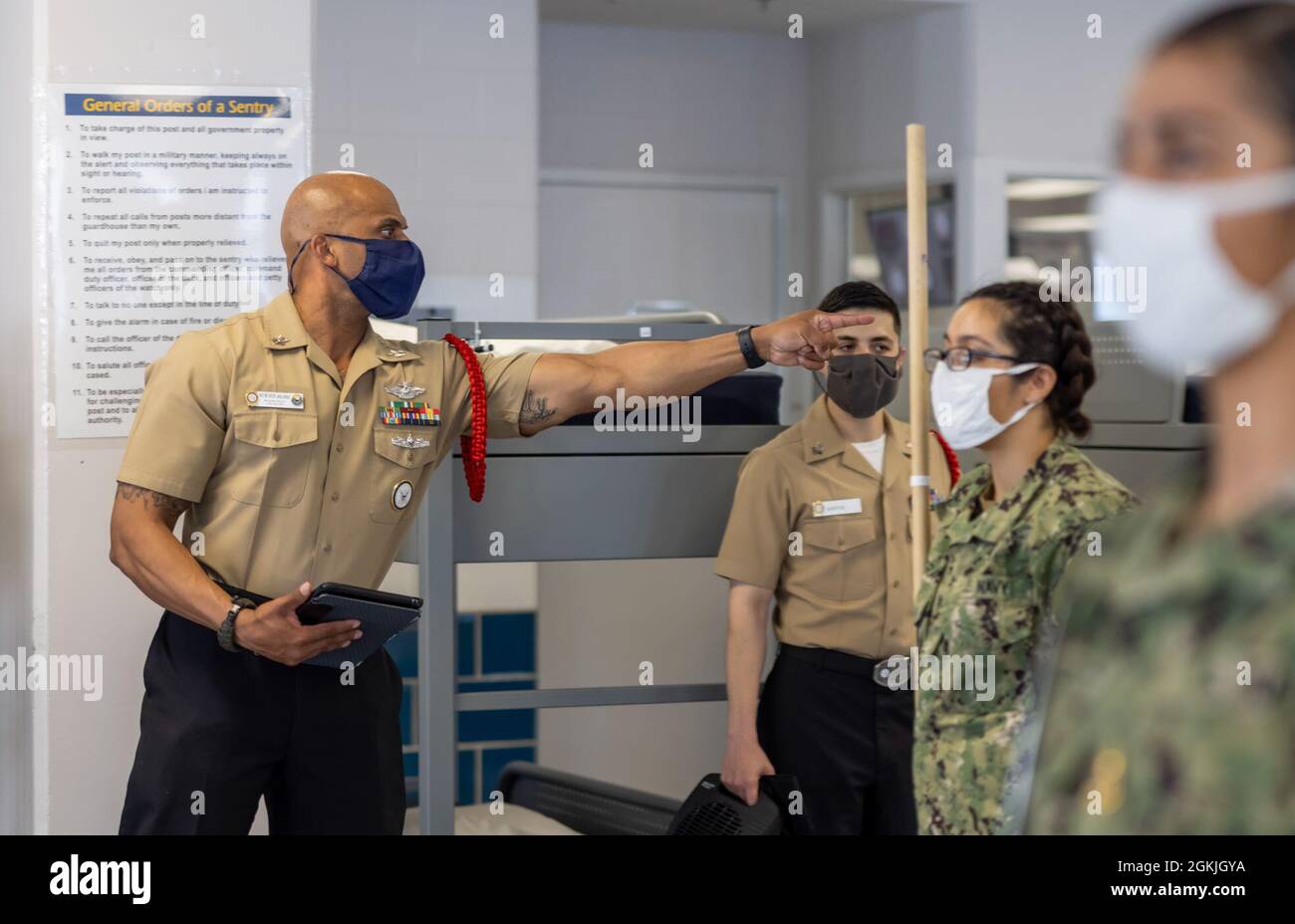 Hospital Corpsman 1st Class James Johnson, a recruit division commander ...