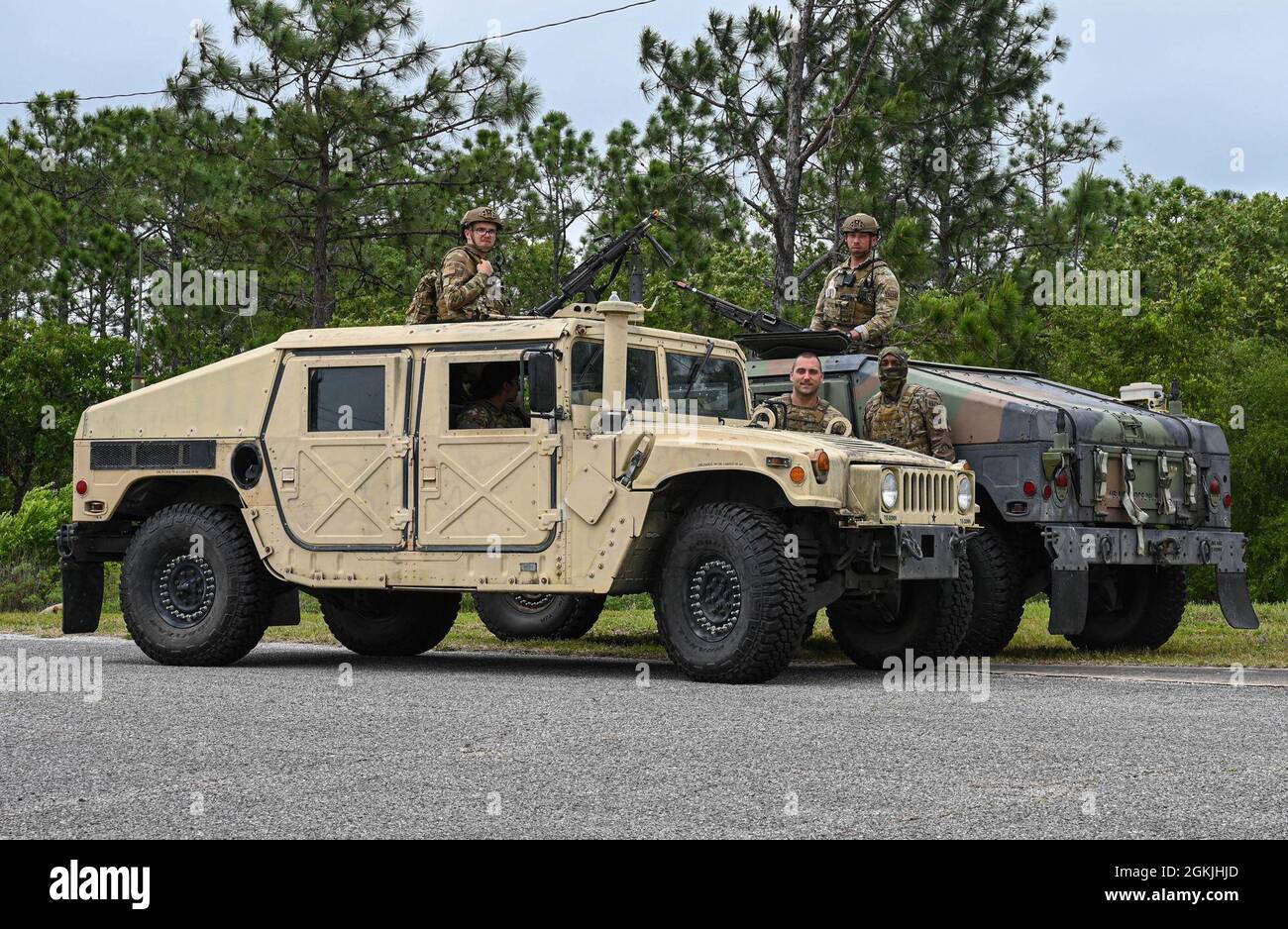 Members of the 822nd Base Defense Group, Moody Air Force Base, Georgia ...