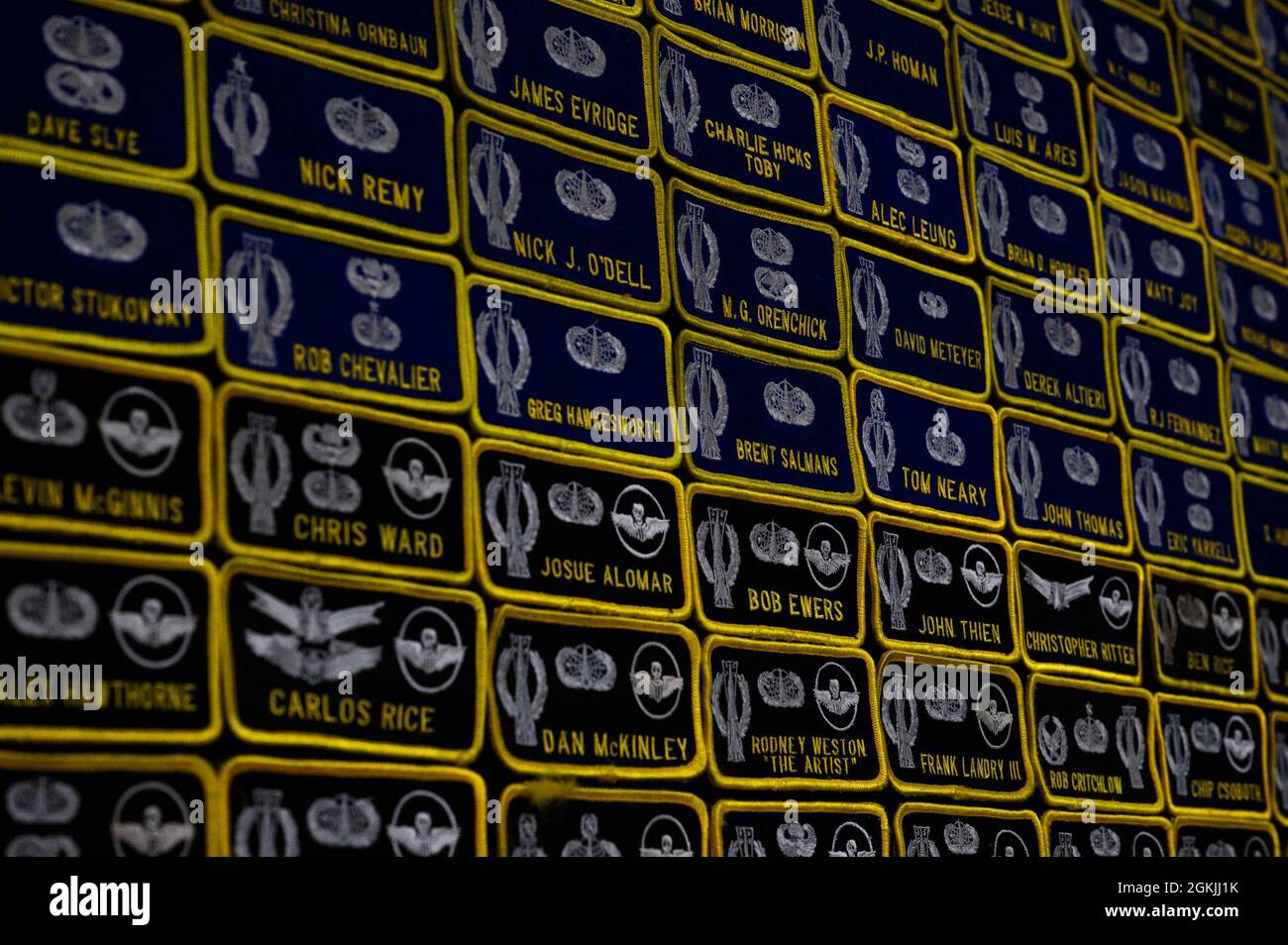 Pictured are name patches of previous members at the 490th Missile Squadron May 4, 2021, at ...