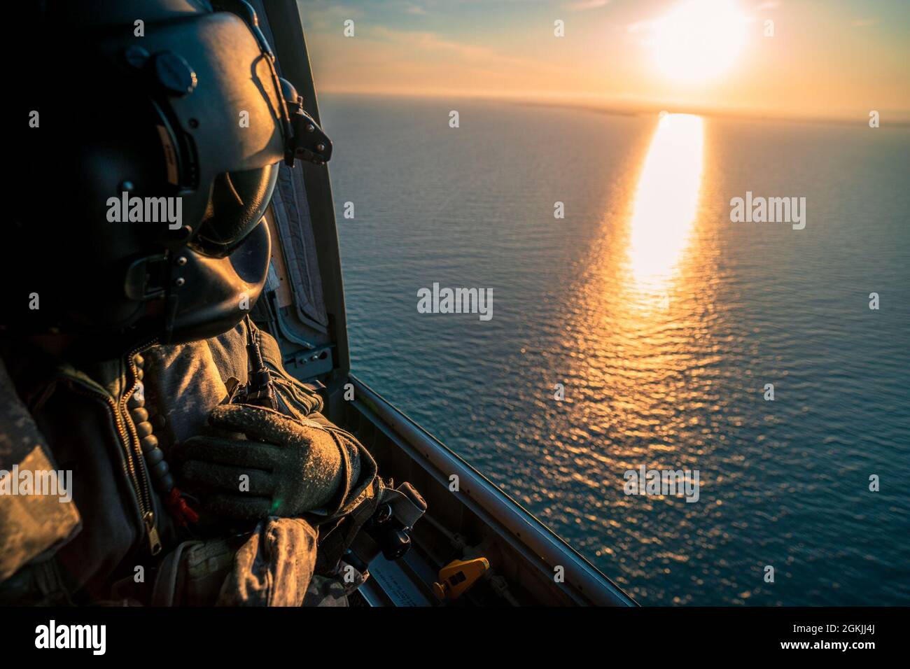 U.S. Army Staff Sgt. Elijah Joyce, a CH-47 crew chief assigned to the ...