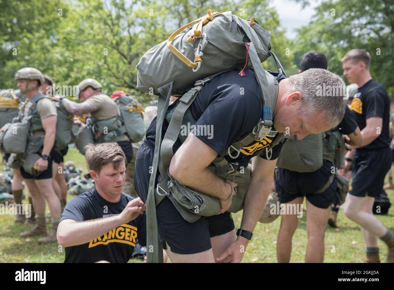 A group of U.S. Army Rangers, assigned to the 5th Ranger Training ...