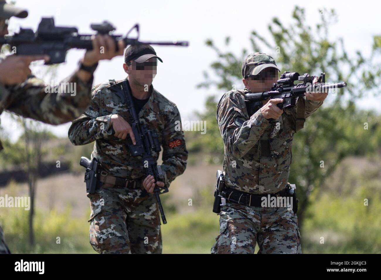 Soldiers from North Macedonia’s Special Forces Battalion perform Close ...