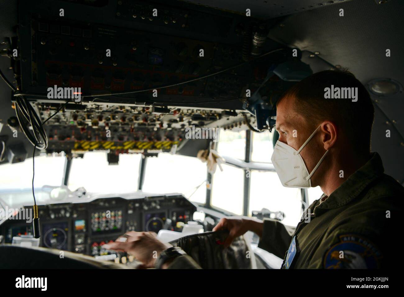 U.S. Air Force EC-130H Compass Call aircraft pilot from the 43rd ...