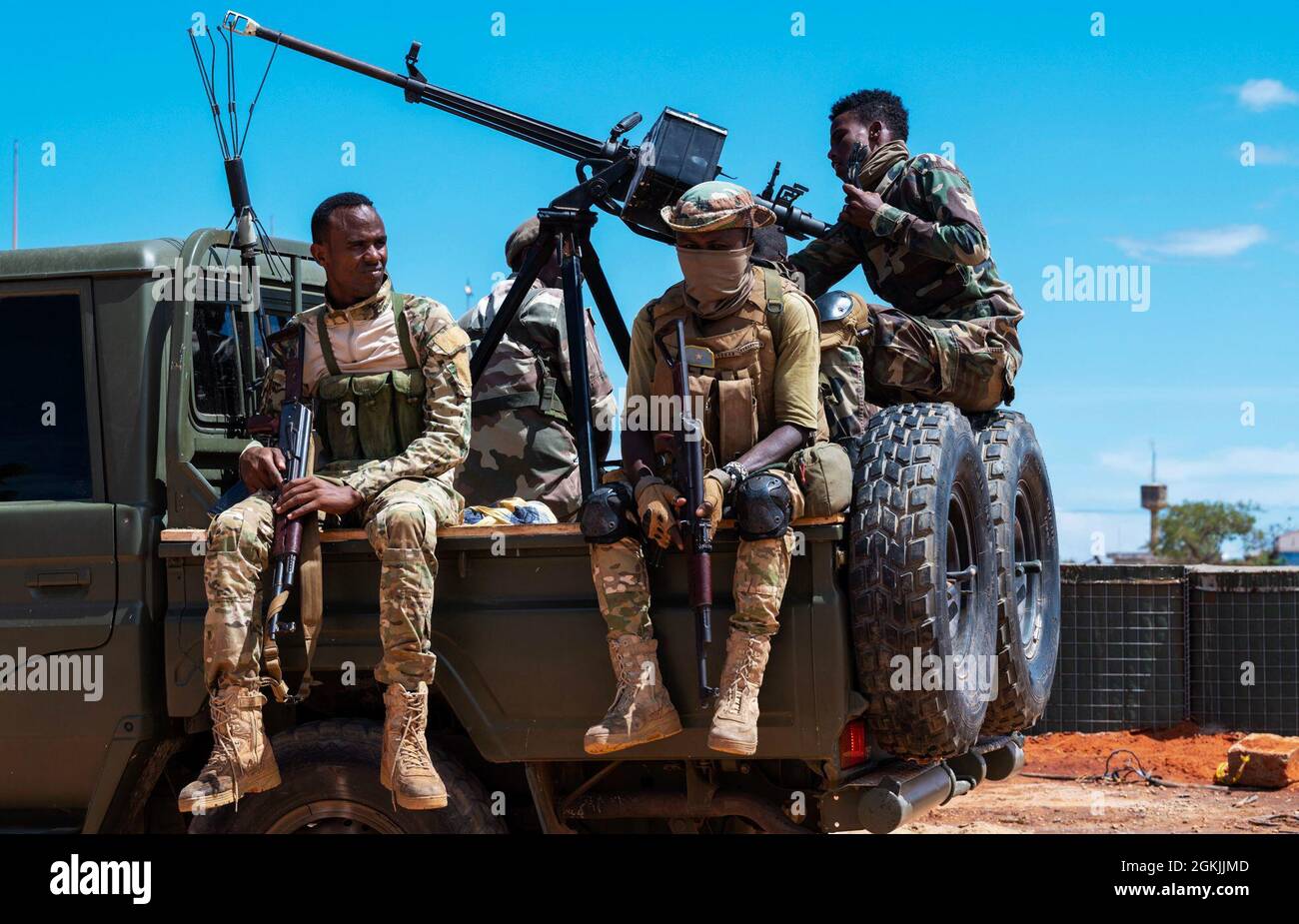 U.S. forces practice convoy training with the Danab Brigade in Somalia ...