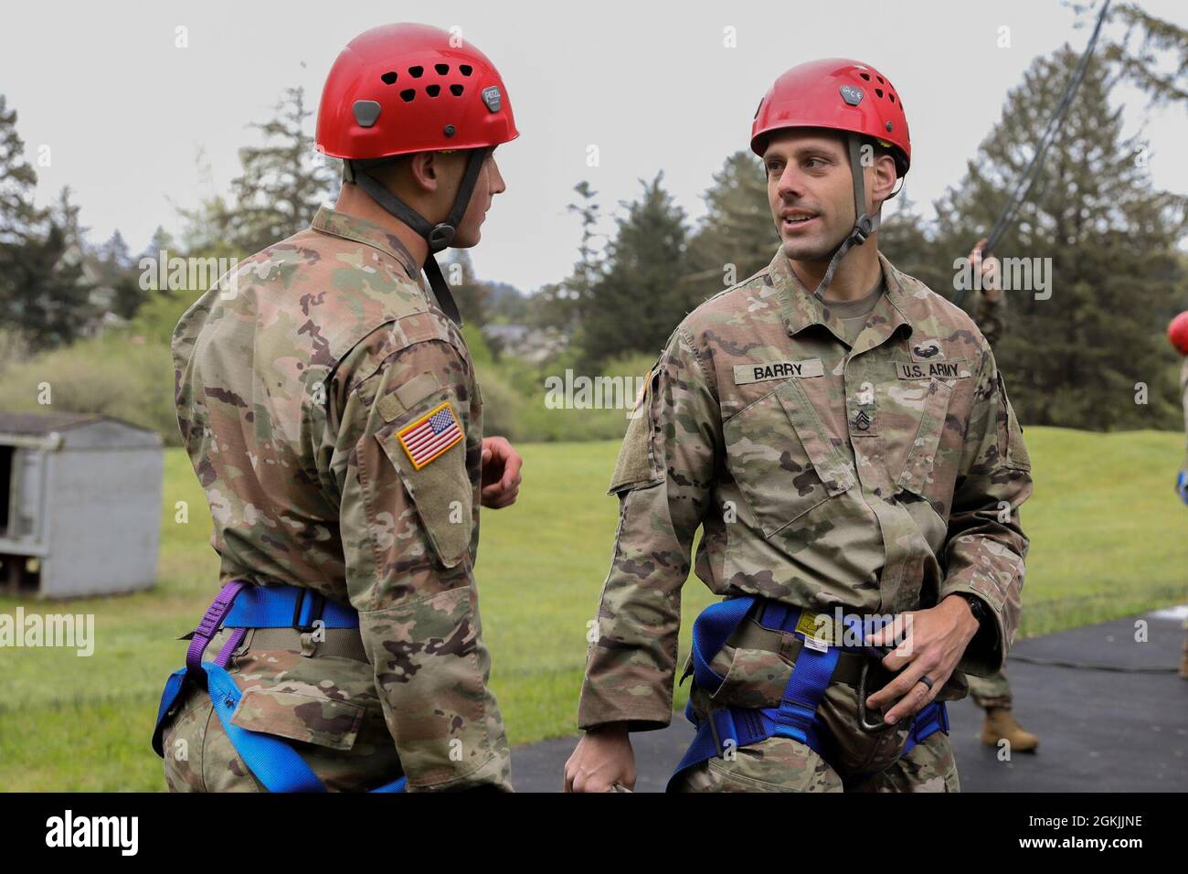 U.S. Army Staff Sgt. Joshua Barry (right), an Infantry Squad Leader ...
