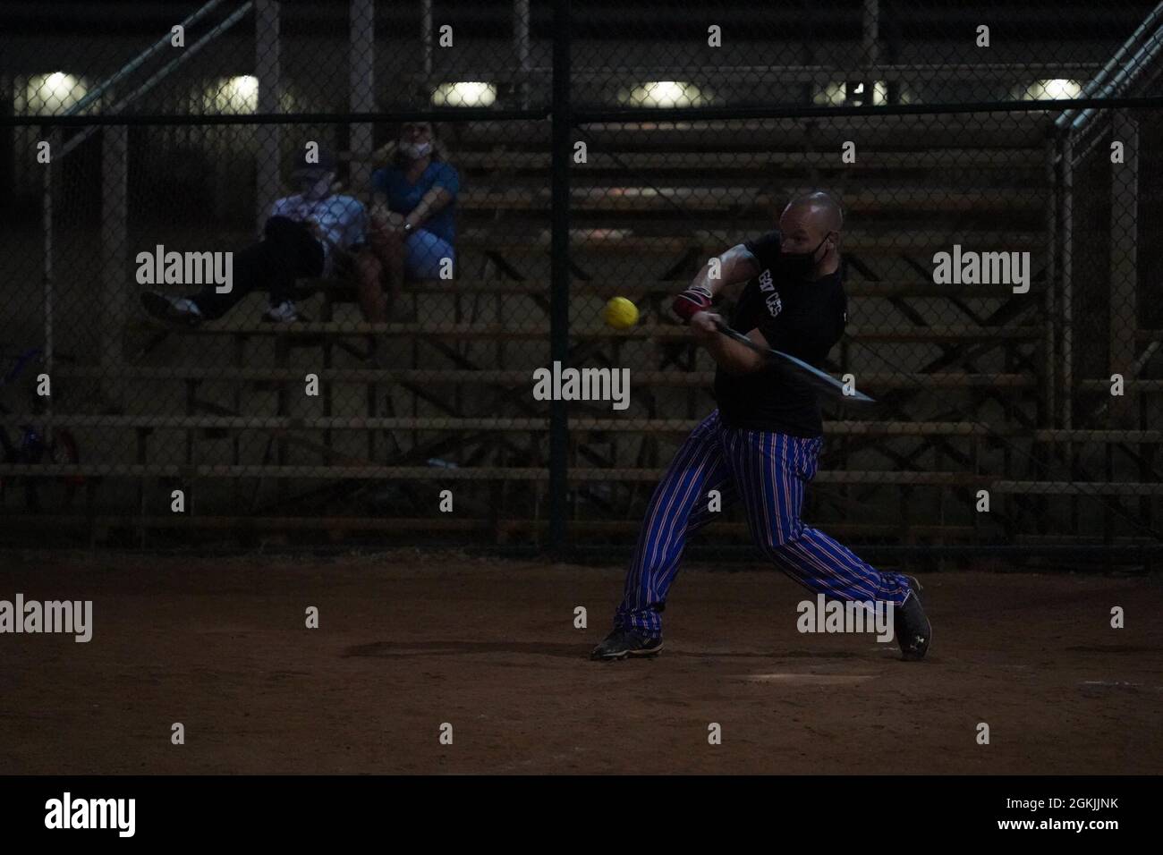 Tech. Sgt. Ryan Mathesius, 647th Civil Engineer Squadron, hits a pitch ...