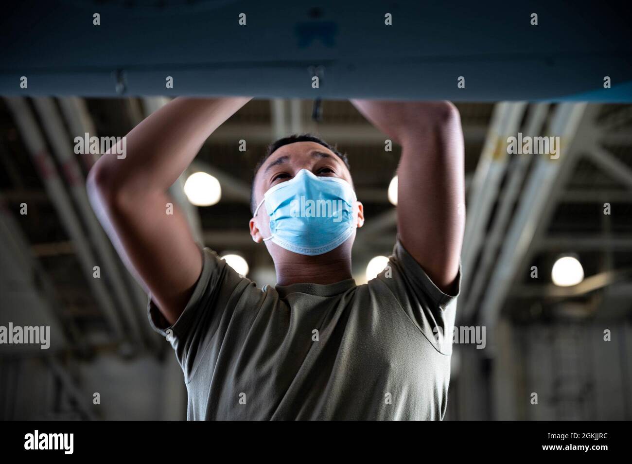 U.S. Air Force Senior Airman Justin Akaka, an 18th Aircraft Maintenance ...