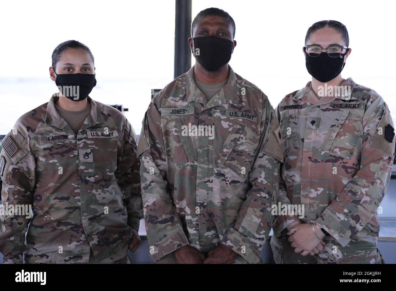 From left: Staff Sgt. Vergia Farrow, an Airfield Management Element ...