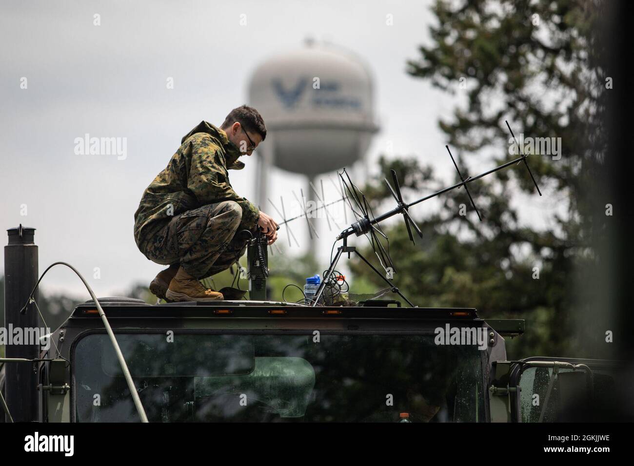 U.S. Marine Corps Cpl. Craig Wallace, a ground electronics ...