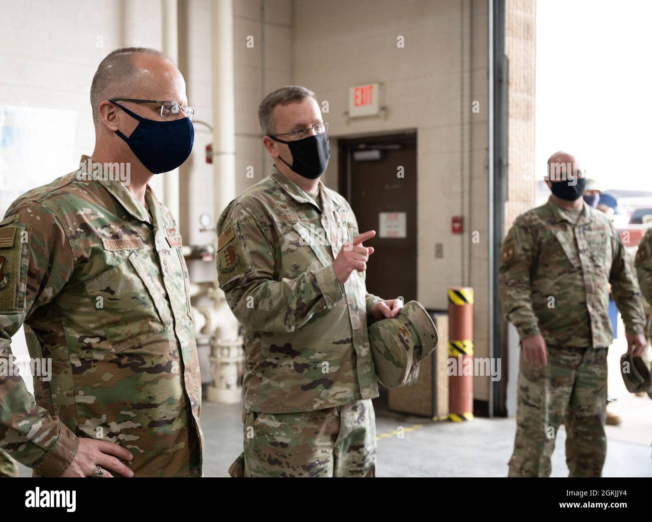 Col. Chad Heyen, the 28th Maintenance Group commander, center ...