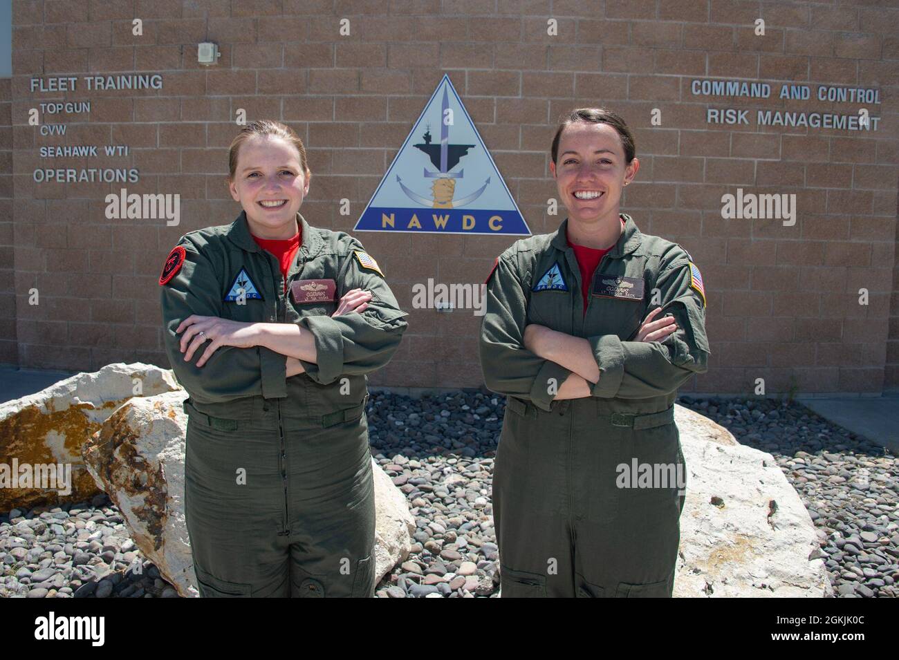 Lt. Tia Walker (left) and Lt. Taylor Reck, Integrated Air and Missile ...