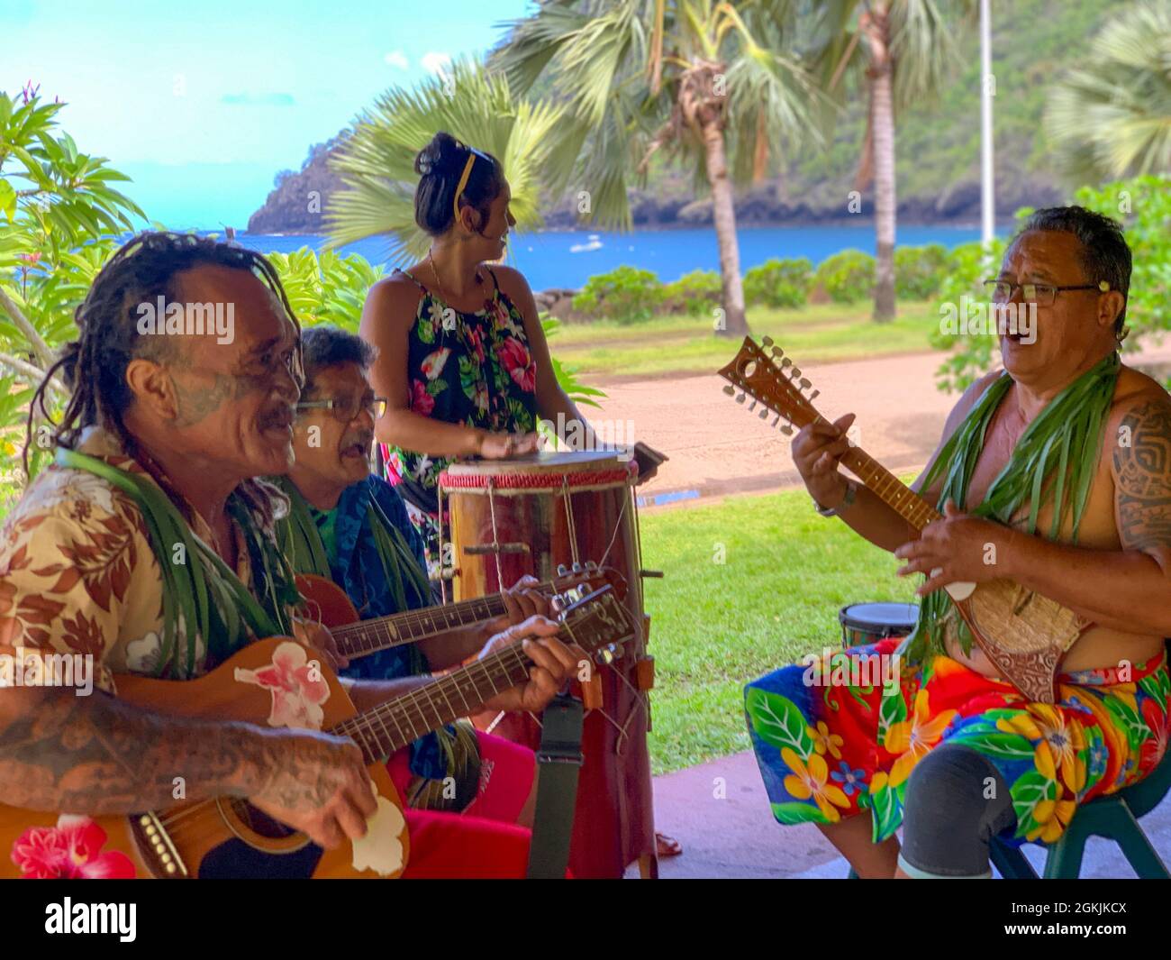 Polynesian Music, Vaitahu Village, Tahuata, Marquesas; French Polynesia ...