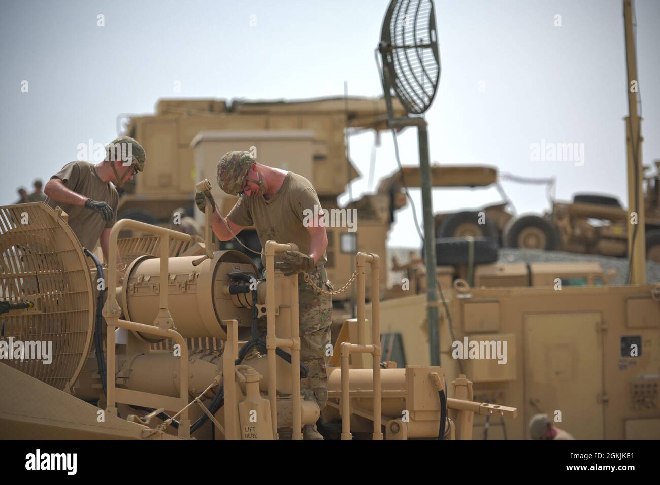 U.S. Army Spc. Matthew Castagno and Pfc. Jonah Berlasty, Alpha Battery ...