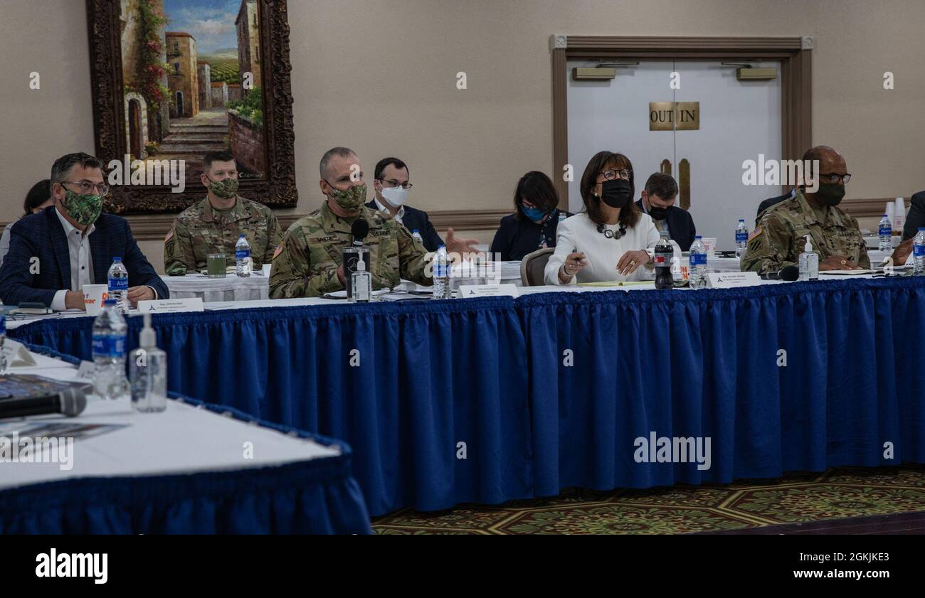 Gen. Pat White, III Corps commanding general addresses a panel attended ...