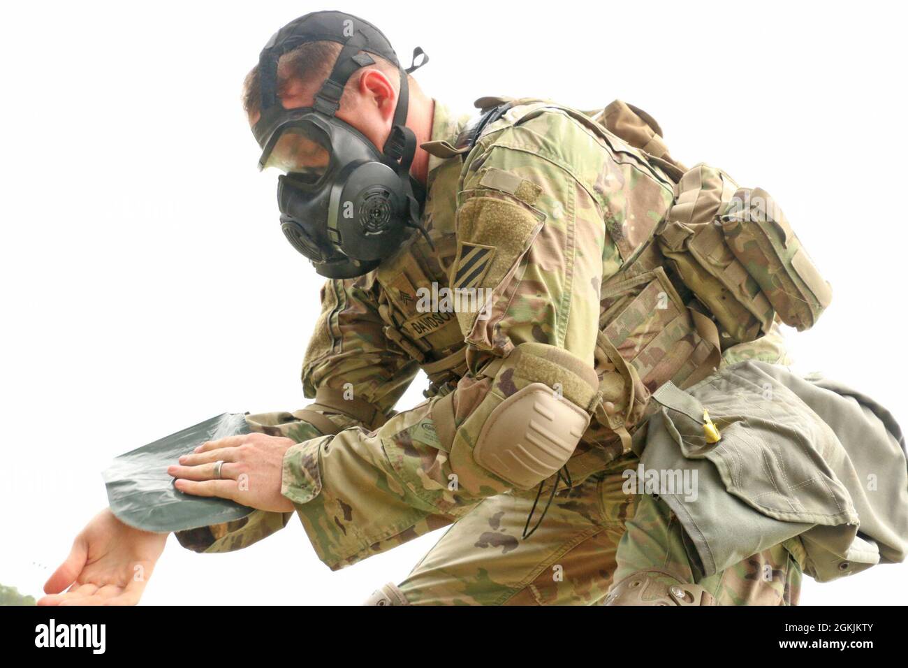 U.S. Army Sgt. Hunter Davidson, an infantryman assigned to 3rd ...