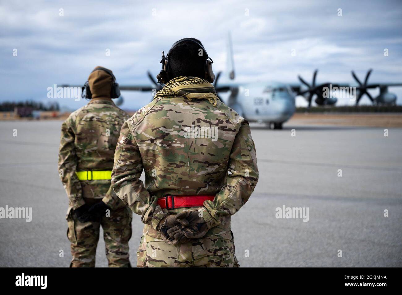 U.S. Air Force Staff Sgt. Jacob Zertuche, right, a 36th Contingency ...