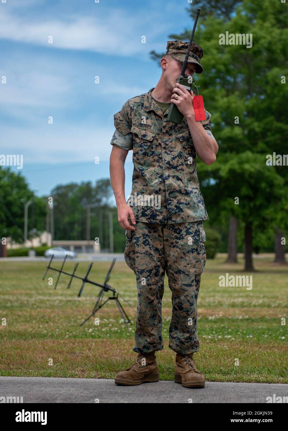 Cpl. David Hedges, field radio operators with Headquarters Battalion ...