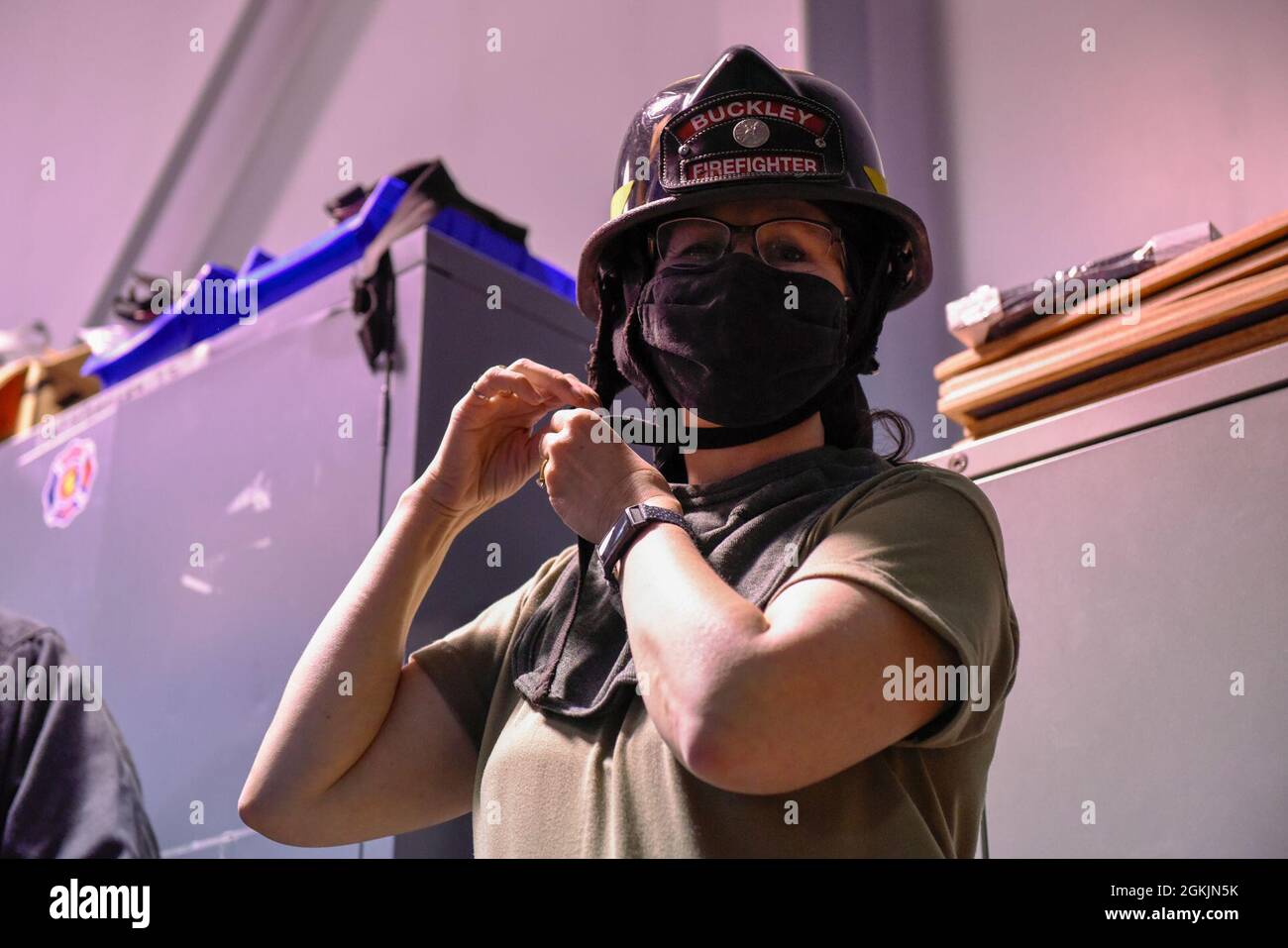 U.S Air Force Col. Deborah Van Caster, the IMA to the Buckley Garrison ...