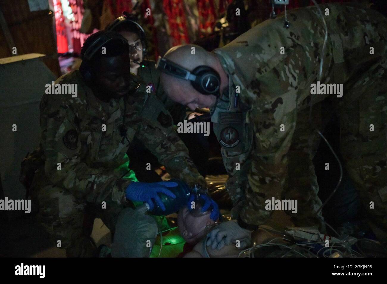 Tech. Sgt. Dillon Wright, left, and Senior Airman Joshua Egler, right ...