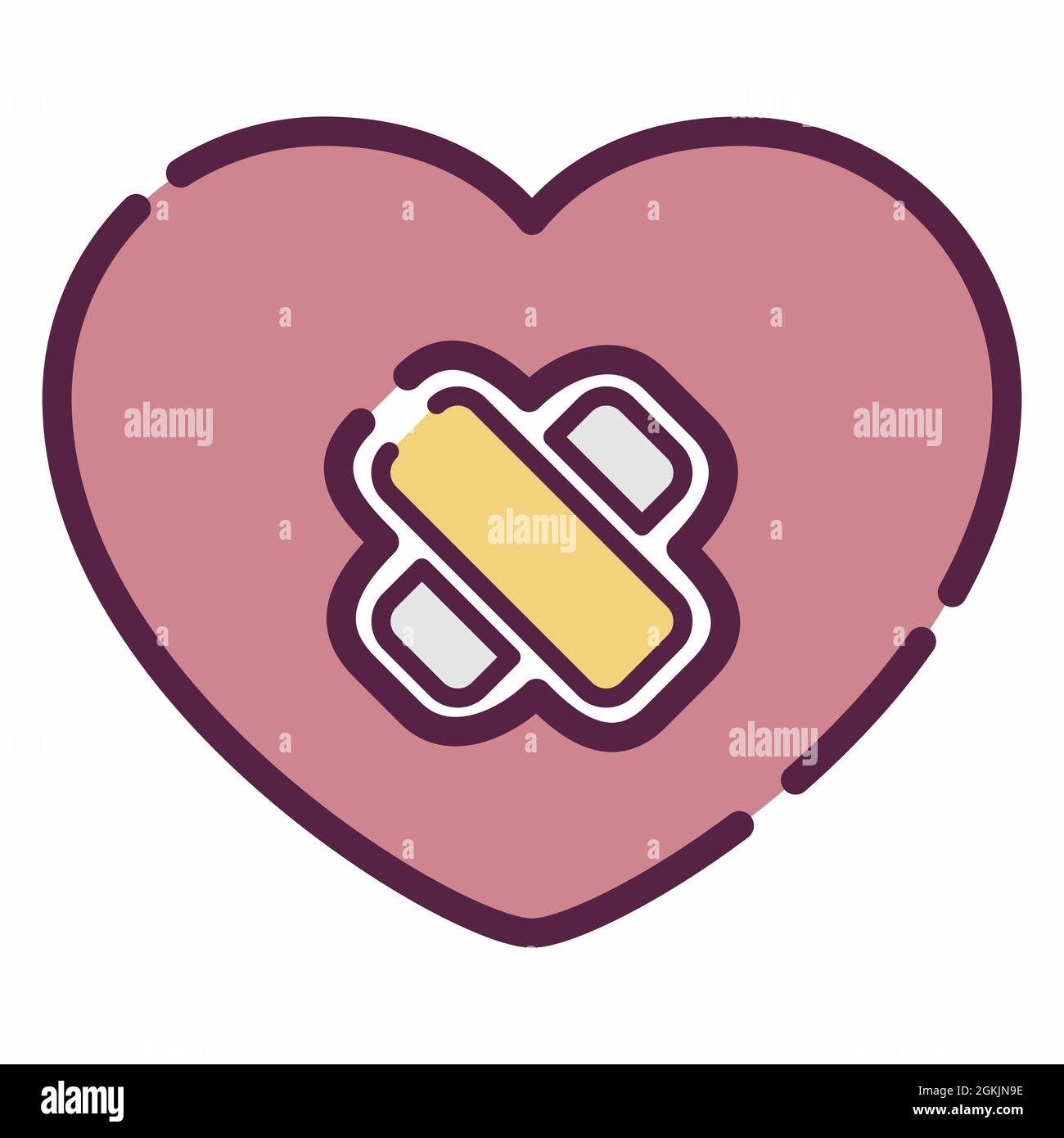 Icon Vector of Heart Surgery - Line Cut Style - Simple illustration ...