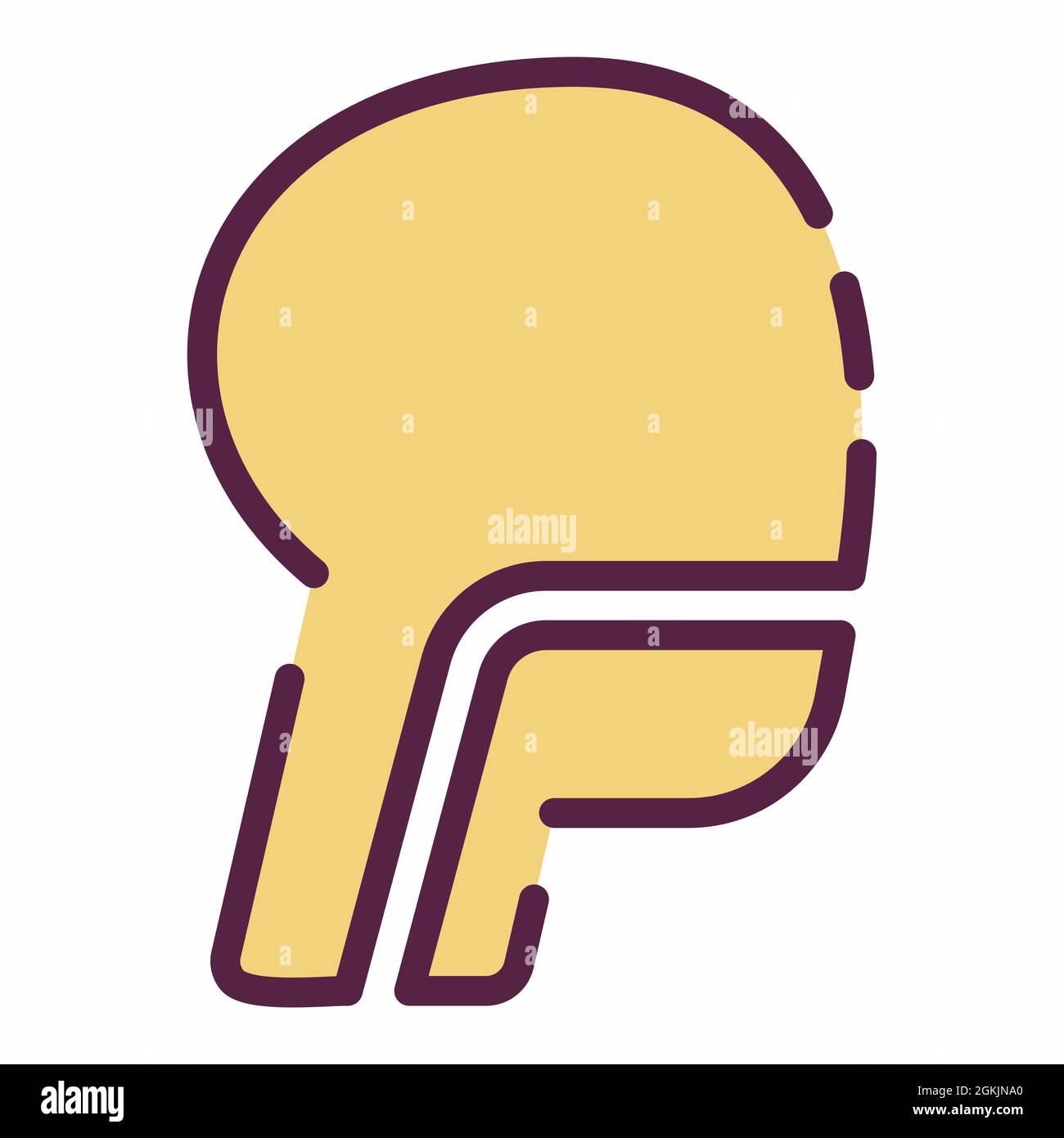 Icon Vector of Trachea - Line Cut Style - Simple illustration, Editable ...