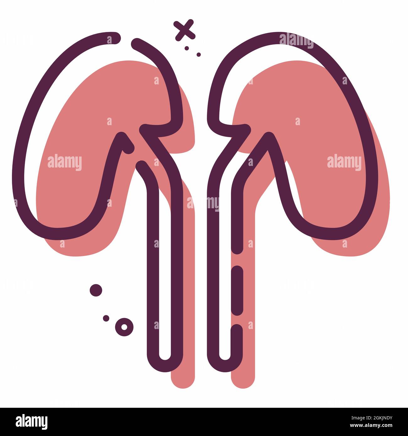 Icon Vector of Kidney - MBE Style - Simple illustration, Editable ...