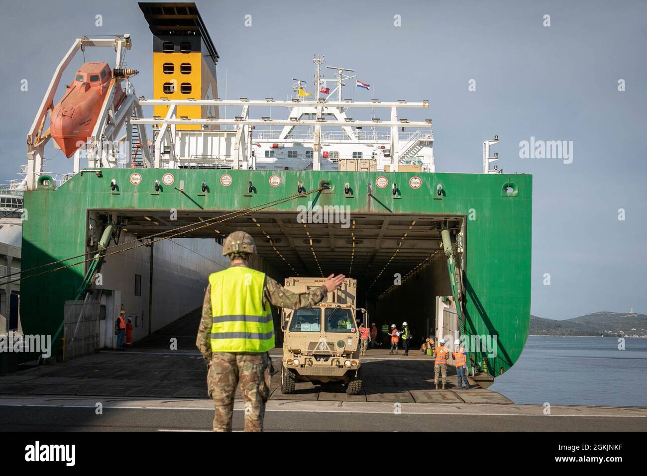 British Lt. Edward Trundell, a movement control officer assigned to the ...