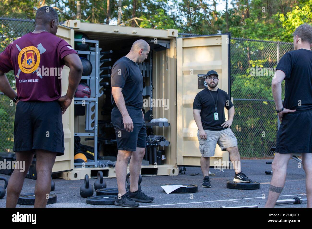 Derek Beckman, a strength and conditioning coach on the brigade ...