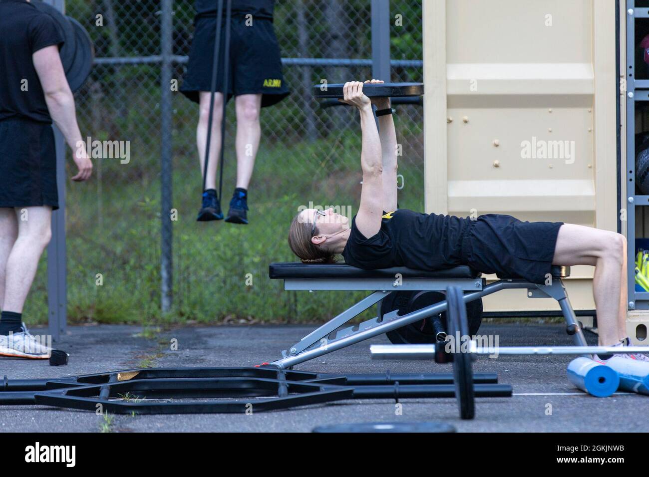 U.S. Army Capt. Laura Dy, brigade occupational health therapist, from ...