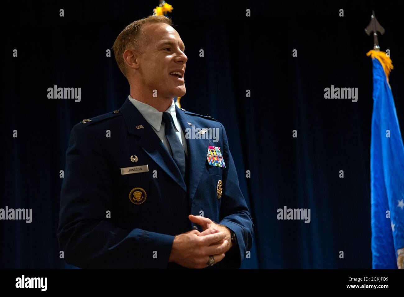 U.S. Air Force Col. Ben Jonsson, 6th Air Refueling Wing commander ...