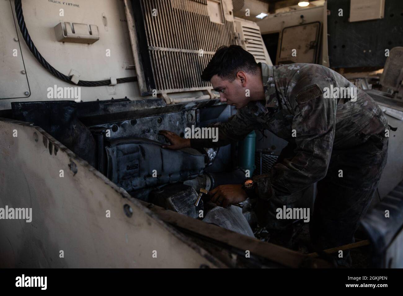 Spc. Harley Cantu with Foxtrot Company, 3rd Battalion, 16th Field ...