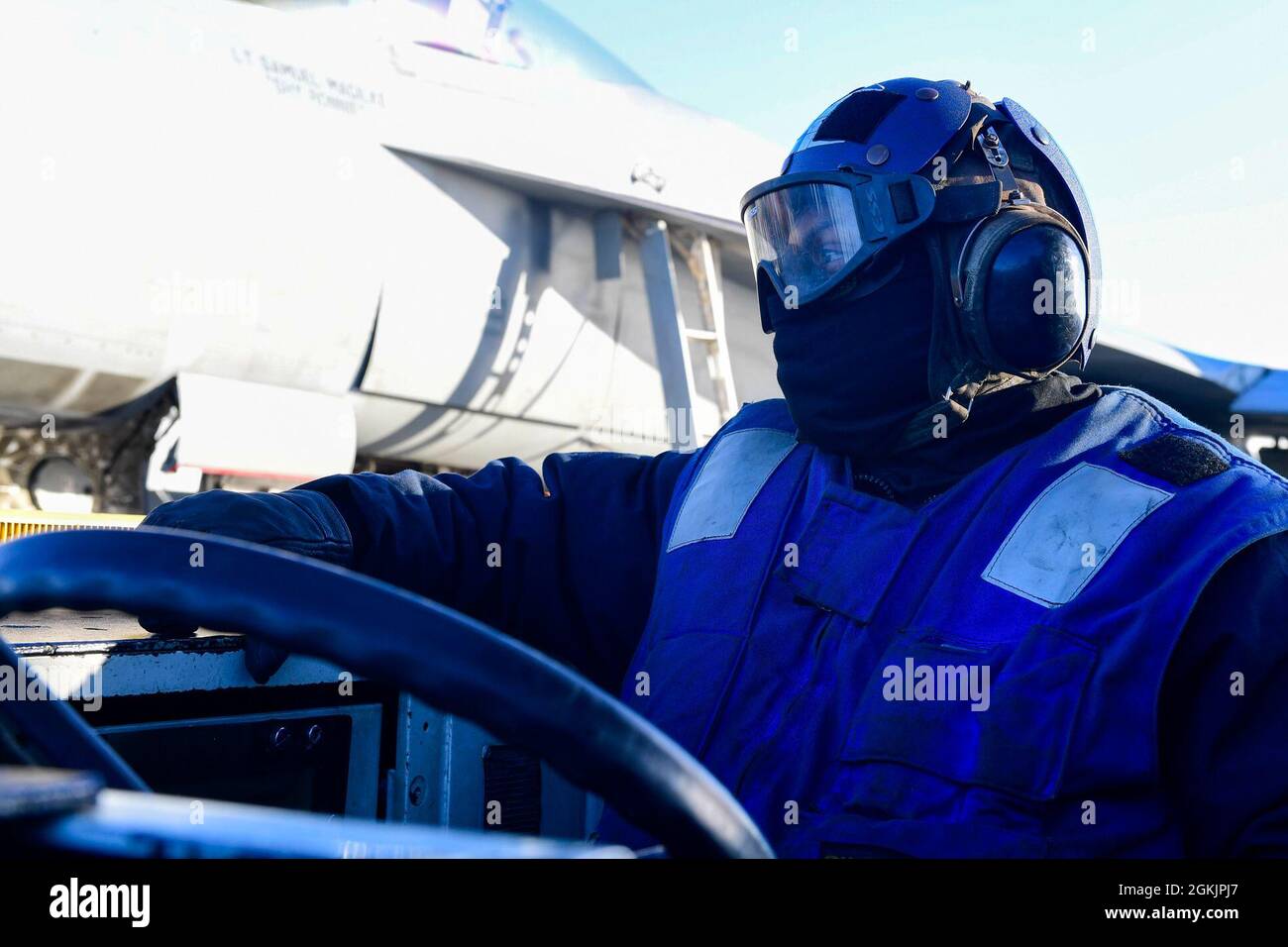 U.S. Navy Aviation Boatswain’s Mate Airman Lamar Vasquez, from Miami ...