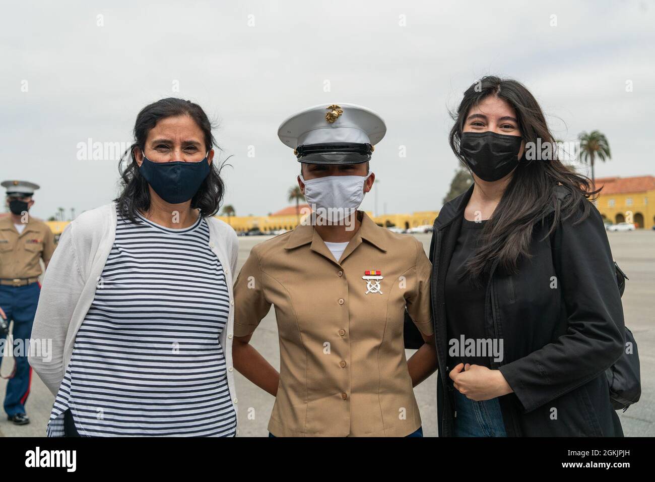 U.S. Marine Corps Pfc. Cesia Castillo, a new Marine, poses for a photo ...