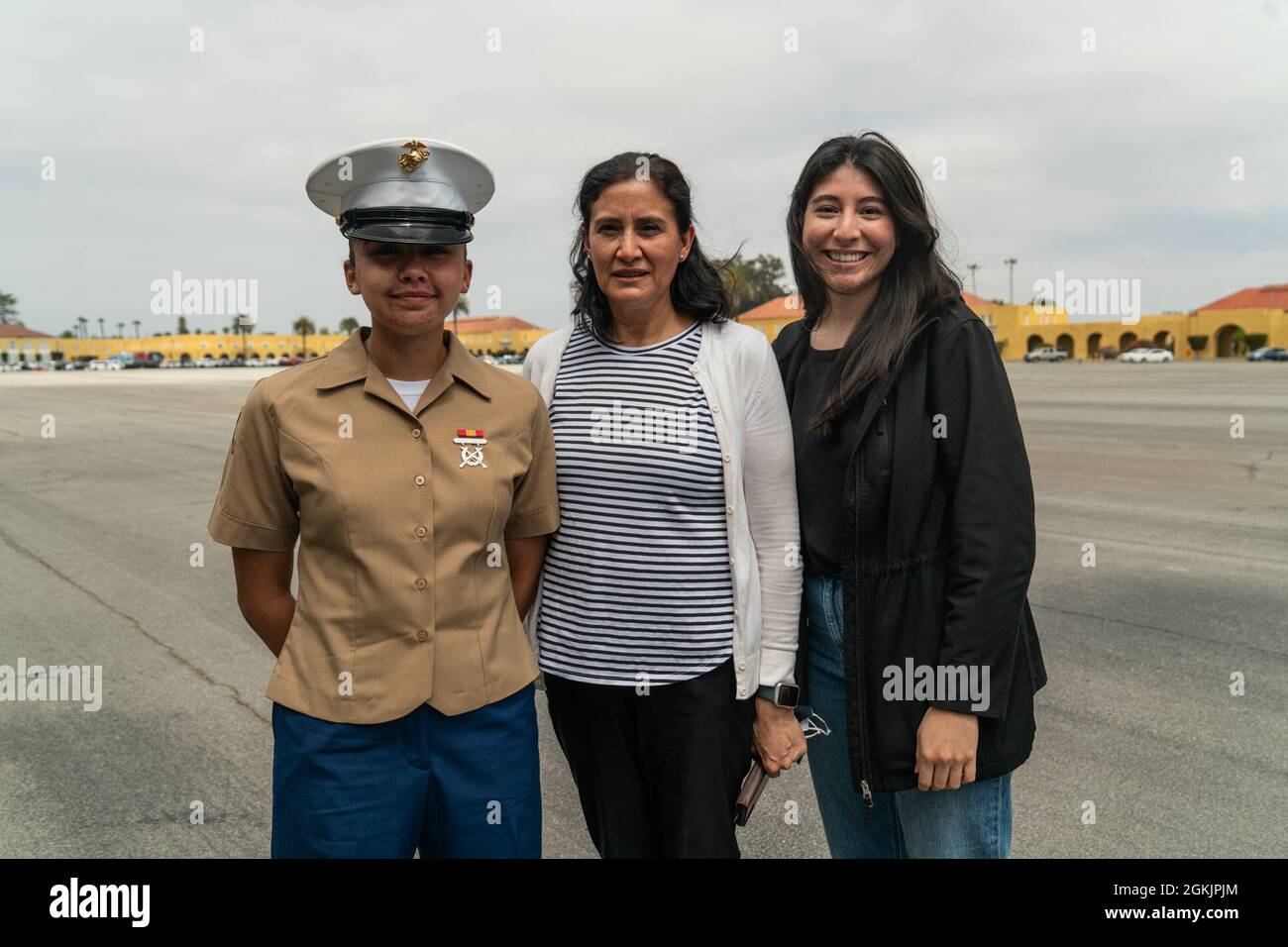 U.S. Marine Corps Pfc. Cesia Castillo, a new Marine, poses for a photo ...