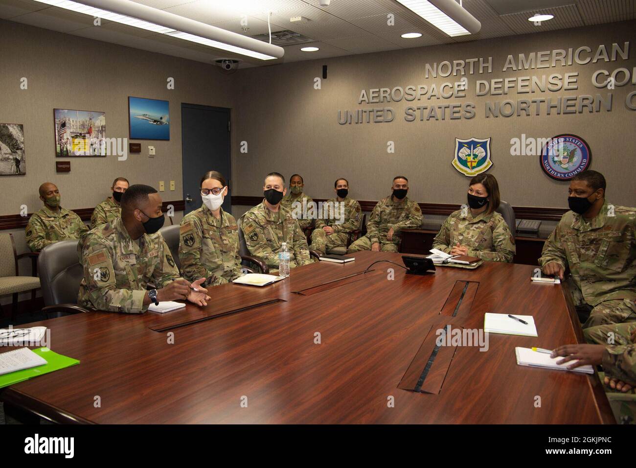 Visits north american aerospace defense command hi-res stock ...