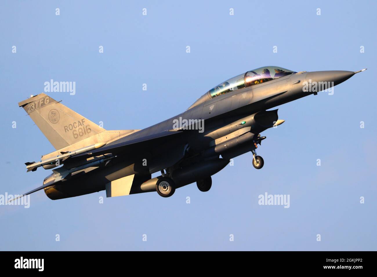 Pingtung, Taipei, Taiwan. 15th Sep, 2021. A F-16 fighter jet is ...