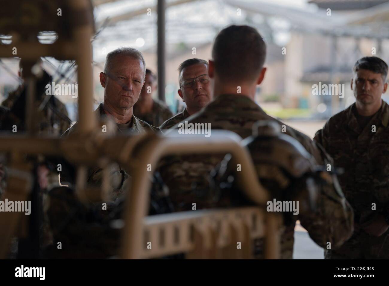 U.S. Air Force Gen. Mark Kelly, commander of Air Combat Command, left ...