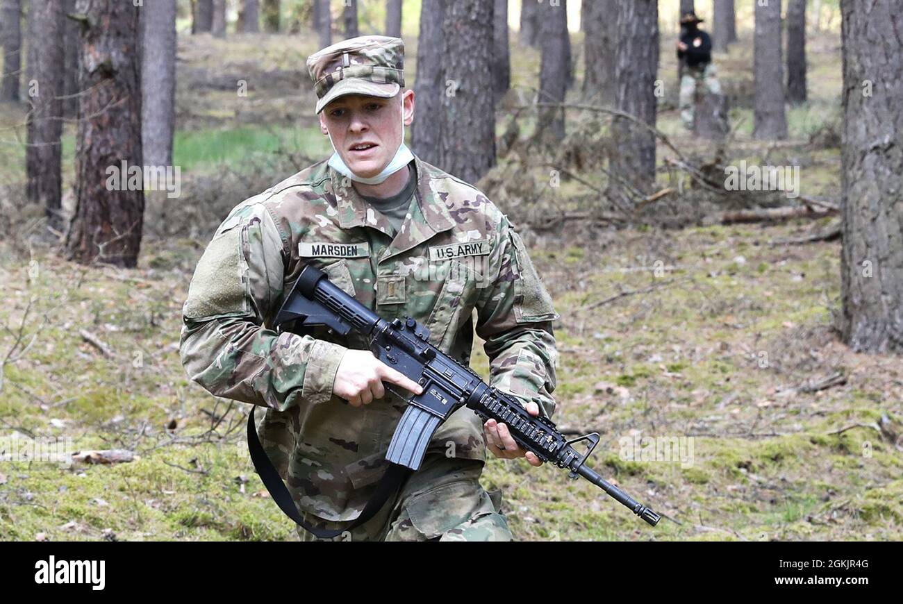 U.S. Army 2nd Lt. Caleb Marsden, a transportation platoon leader with ...
