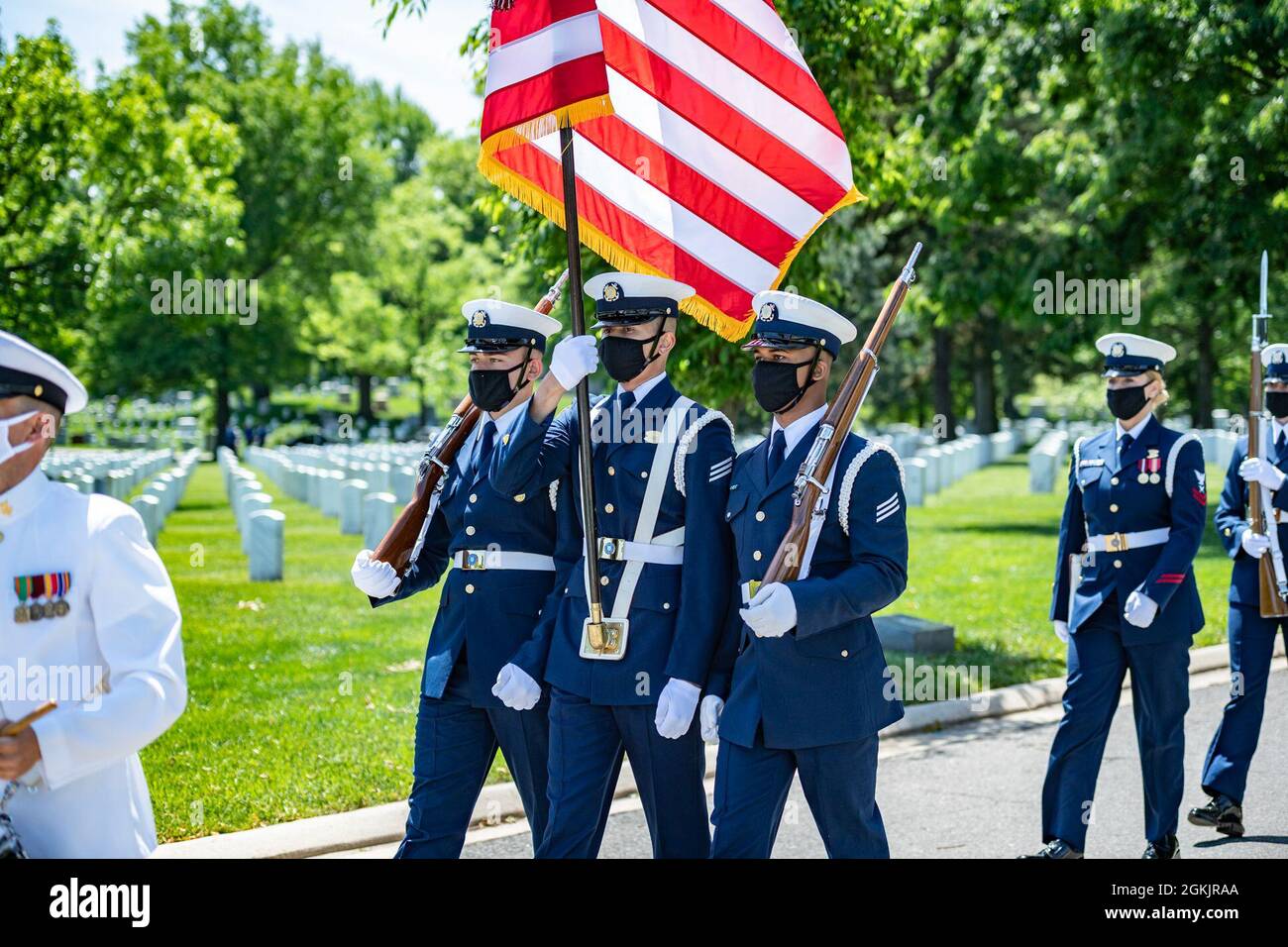 Members of the U.S. Coast Guard Honor Guard, a drummer from the U.S ...