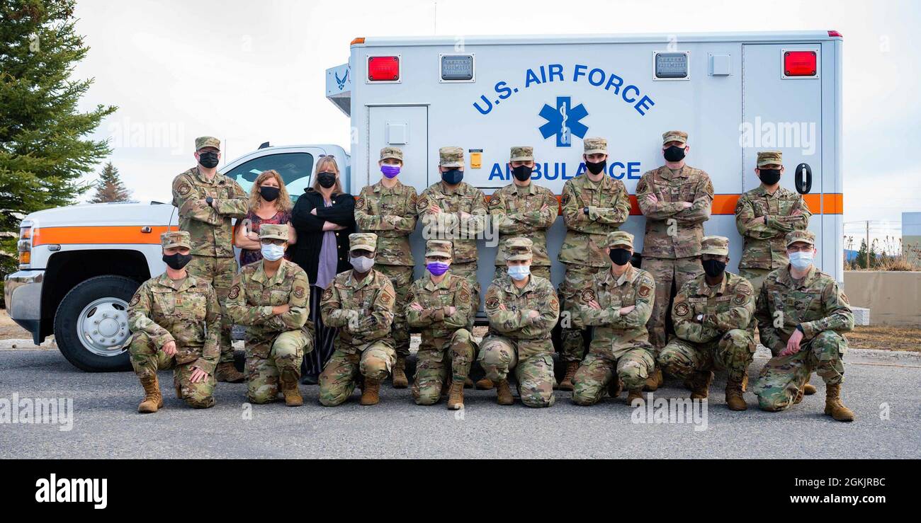 U.S. Air Force nurses from the 354th Medical Group pose for a group ...